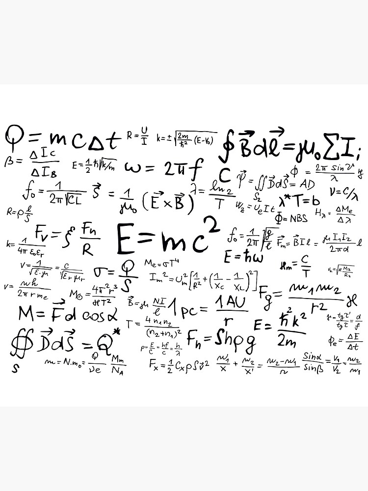 "Fundamental Physics Equations" Poster for Sale by NotUrAverageART ...