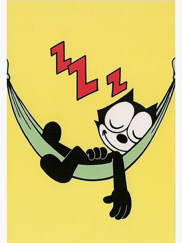 Poster « felix le chat dort », par stanleydan | Redbubble