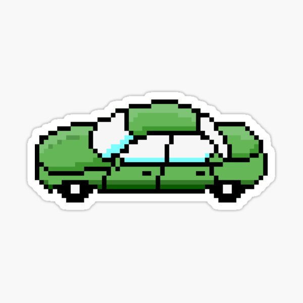 Pegatina «Este auto pixelado tiene un diseño tan hermoso para todo ...