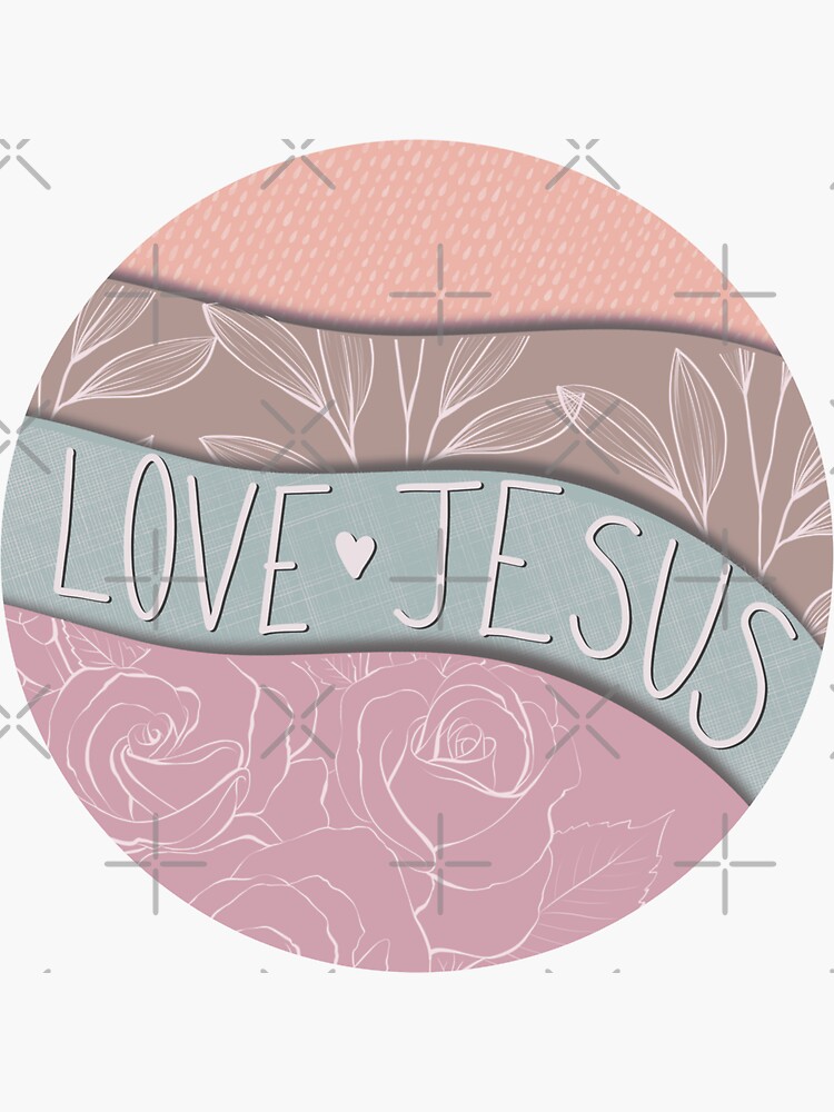 "Love Jesus Round Boho " Sticker for Sale by MastiloDesigns | Redbubble