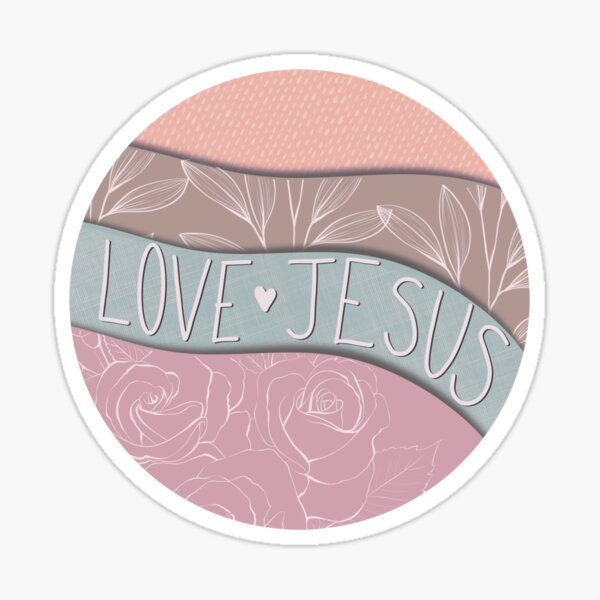"Love Jesus Round Boho " Sticker for Sale by MastiloDesigns | Redbubble