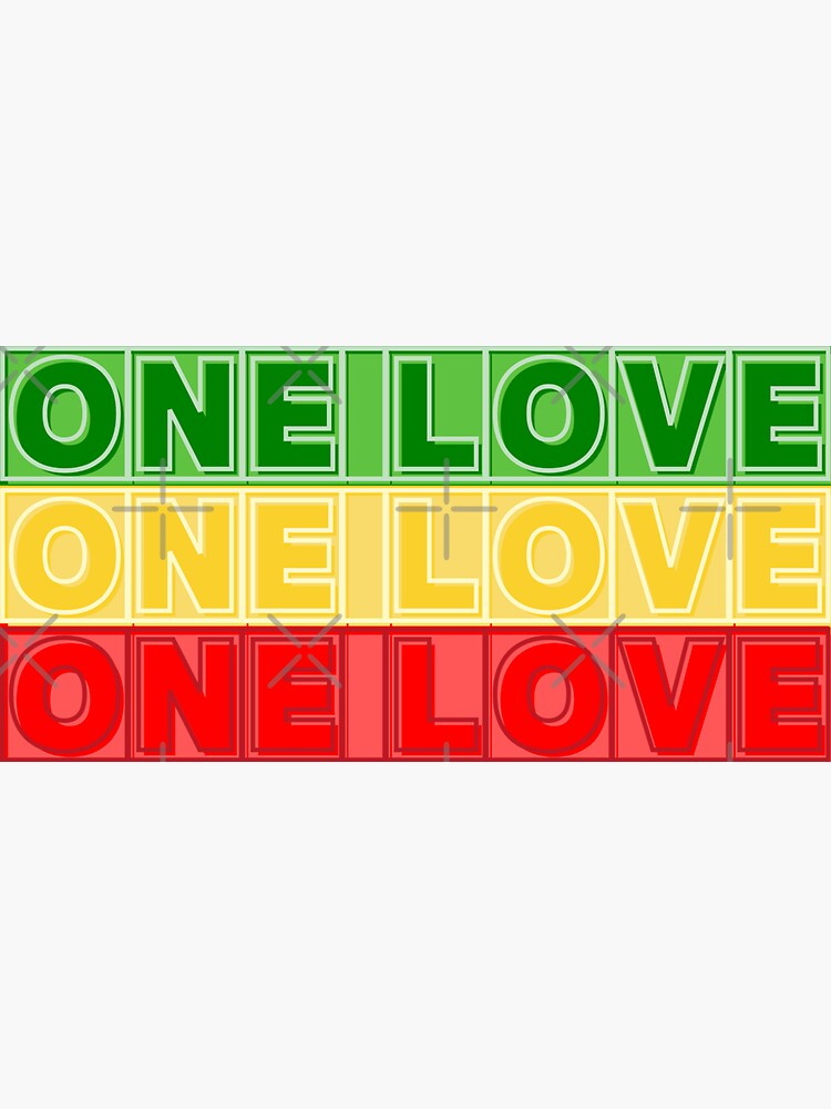 "ONE LOVE" Sticker by DiasporaDazed | Redbubble