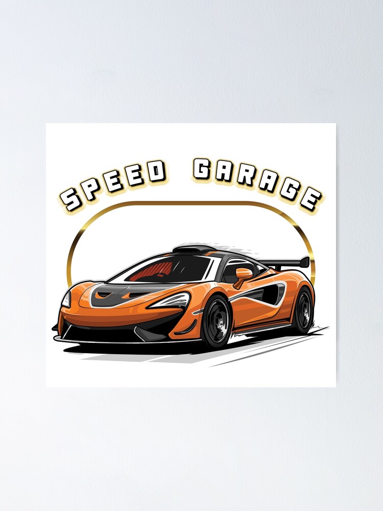 "Speed Garage Orange Color" Poster by Milkygmail | Redbubble