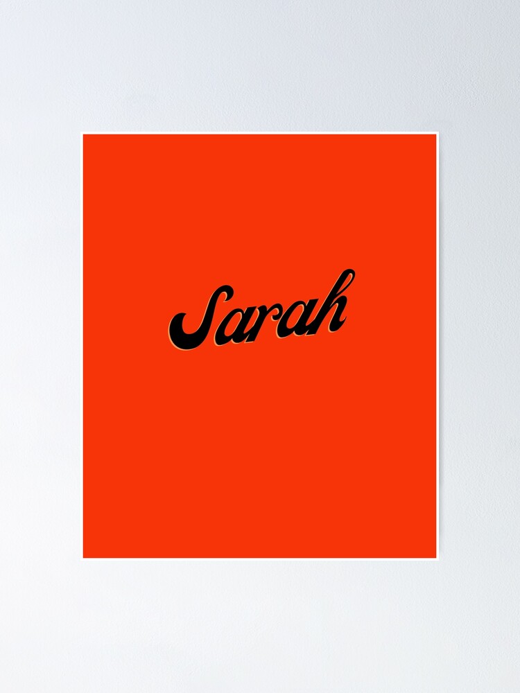 "Sarah name girl" Poster for Sale by Saso22 | Redbubble