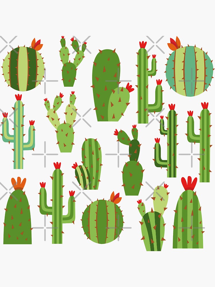 "Cacti. Collage." Sticker by Alexandr3691 | Redbubble