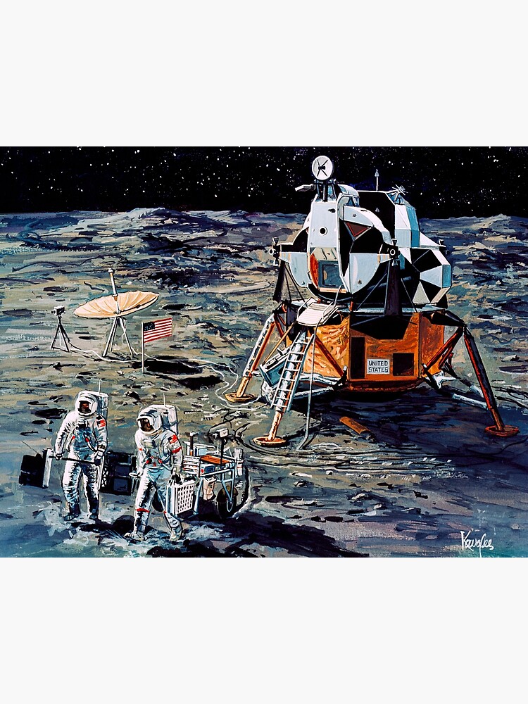 "Apollo 14 crewmen on their first traverse of lunar surface" Poster for ...