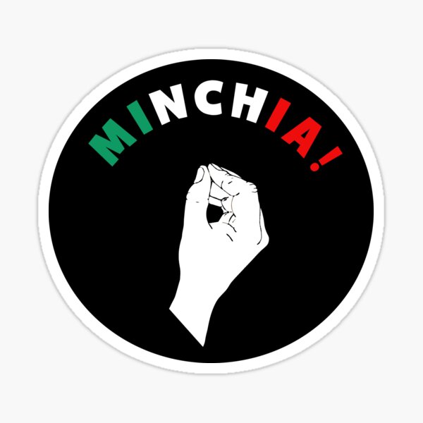 "Minchia With Hand Gesture - Funny Italian Slang" Sticker by sabertones ...