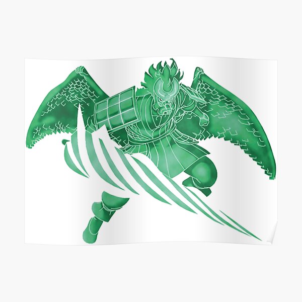"Green Susanoo" Poster for Sale by RachelMacKillop | Redbubble