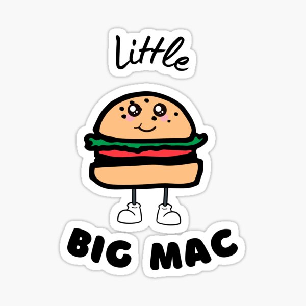 "Cute Funny Little Big Mac" Sticker by TeeCouples | Redbubble