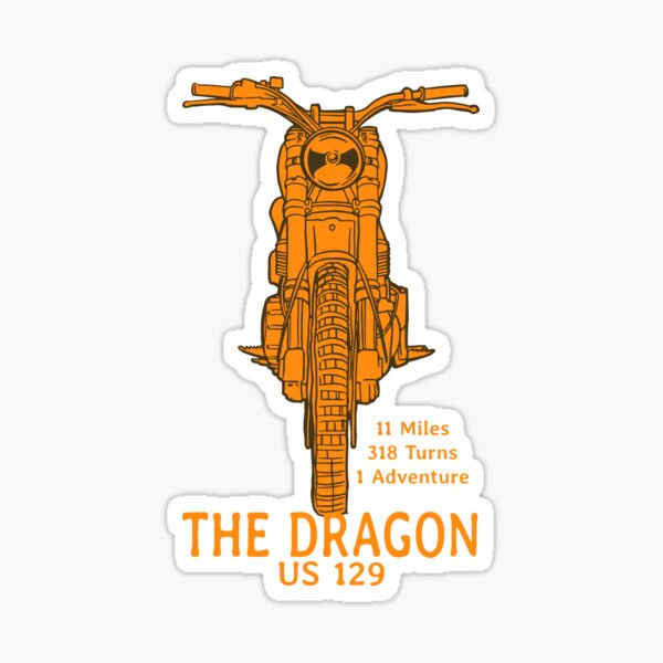 "Tail of the Dragon" Sticker by atessler | Redbubble