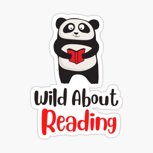 " Wild About Reading" Sticker by Moizchattha112 | Redbubble