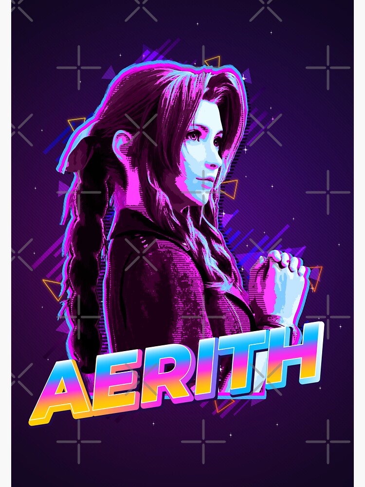 "Aerith | Final Fantasy 7" Sticker by Fish6SticksP | Redbubble