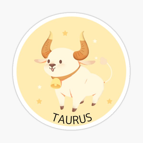 "Cute Kawaii Taurus Zodiac Sign Astrology Horoscope" Sticker by ...