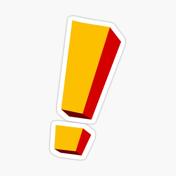 "Tanda seru" Sticker by Odgastore | Redbubble