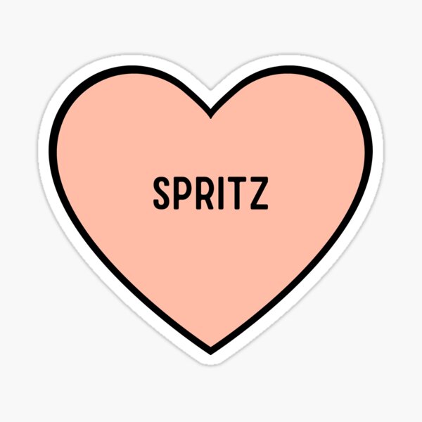 "I Love Spritz Heart Shape" Sticker by BloomingDiaries | Redbubble