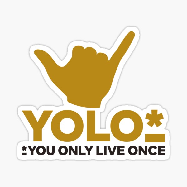 "yolo " Sticker by Perl433 | Redbubble