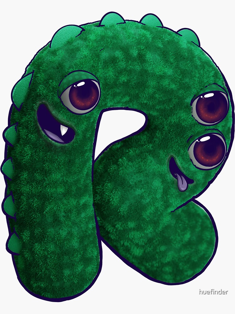 "Monster Alphabet R" Sticker by huefinder | Redbubble