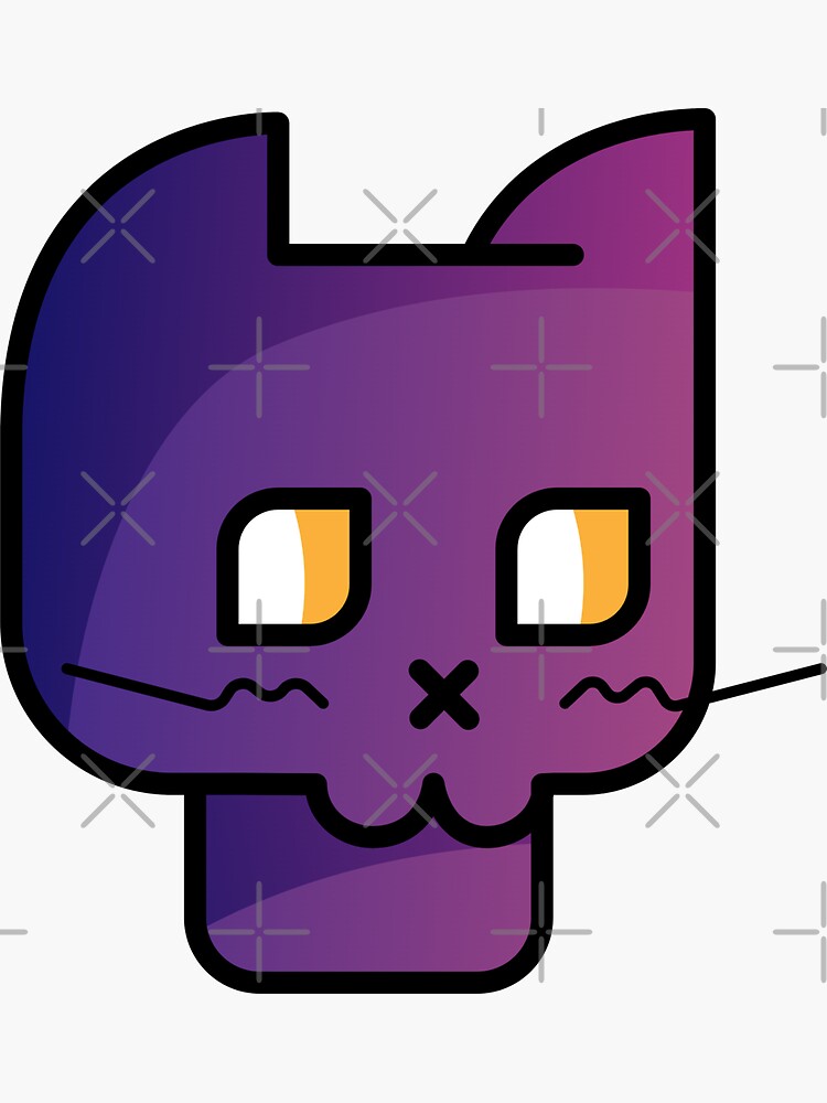 "Zombie Cat - Purple" Sticker by St1ck3rss | Redbubble