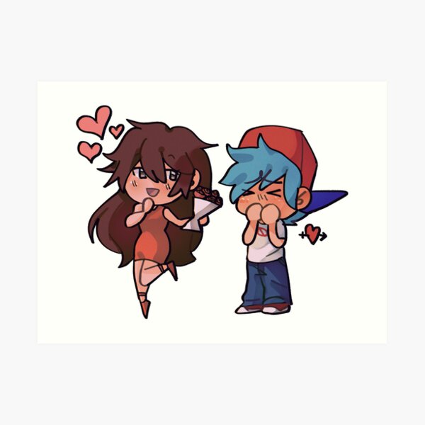 "friday night funkin - boyfriend and girlfriend" Art Print for Sale by ...