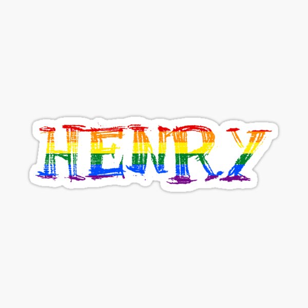 "Men rainbow name gay Henry" Sticker by LoveIsColorful | Redbubble