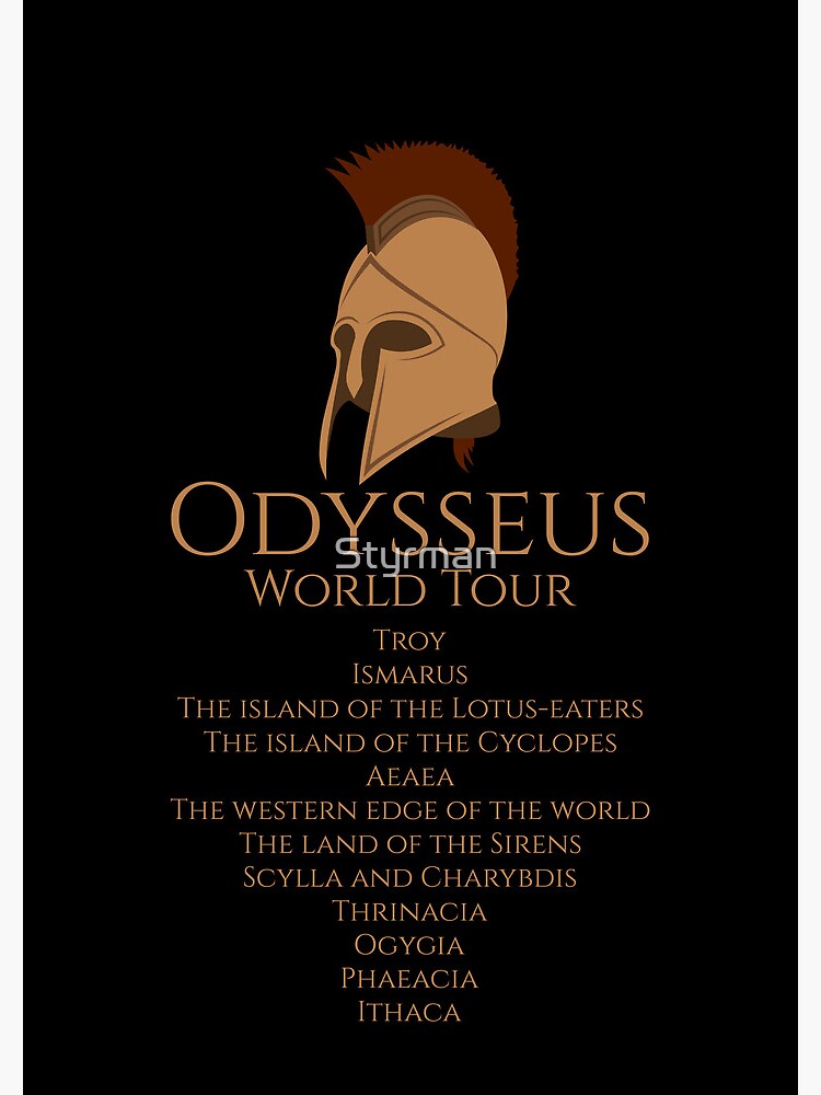 "Odysseus World Tour - Ancient Greek Mythology - Epic Poetry" Spiral ...