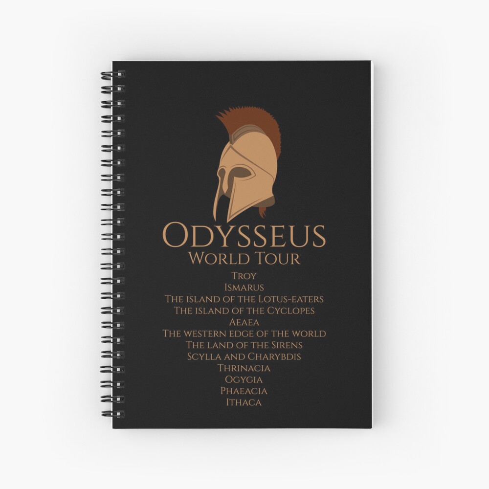 "Odysseus World Tour - Ancient Greek Mythology - Epic Poetry" Spiral ...