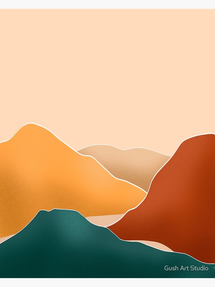 "Modern Earthy Tones Mountains 32" Poster for Sale by gusstvaraonica ...