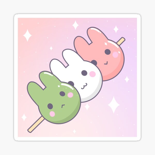 "Bunny Dango" Sticker by Himikoho | Redbubble