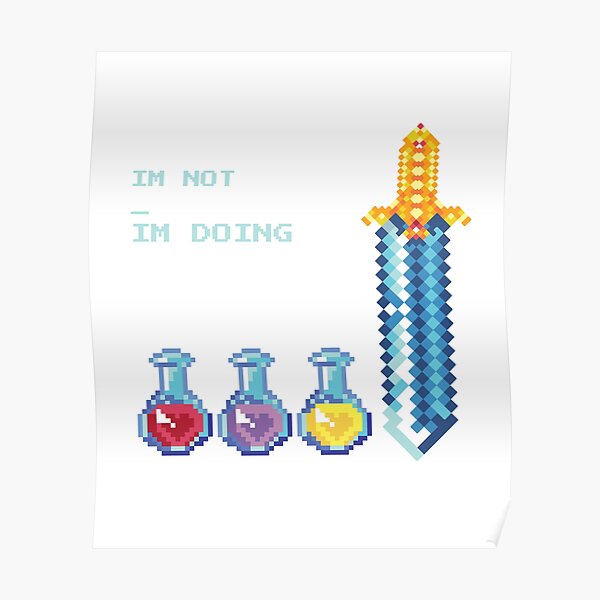 "Video game potions and sword" Poster for Sale by ARENADESIGNER | Redbubble