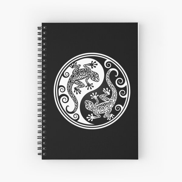 "Black and White Yin Yang Geckos" Spiral Notebook for Sale by ...