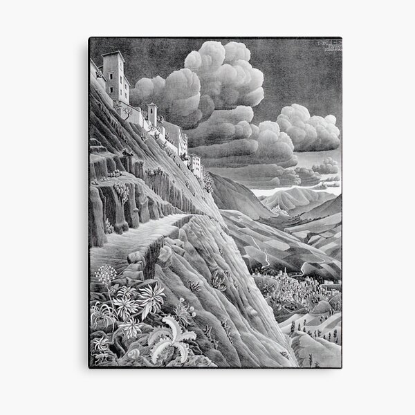 "Castrovalva (Mountain Village) by M.C. Escher" Canvas Print for Sale ...