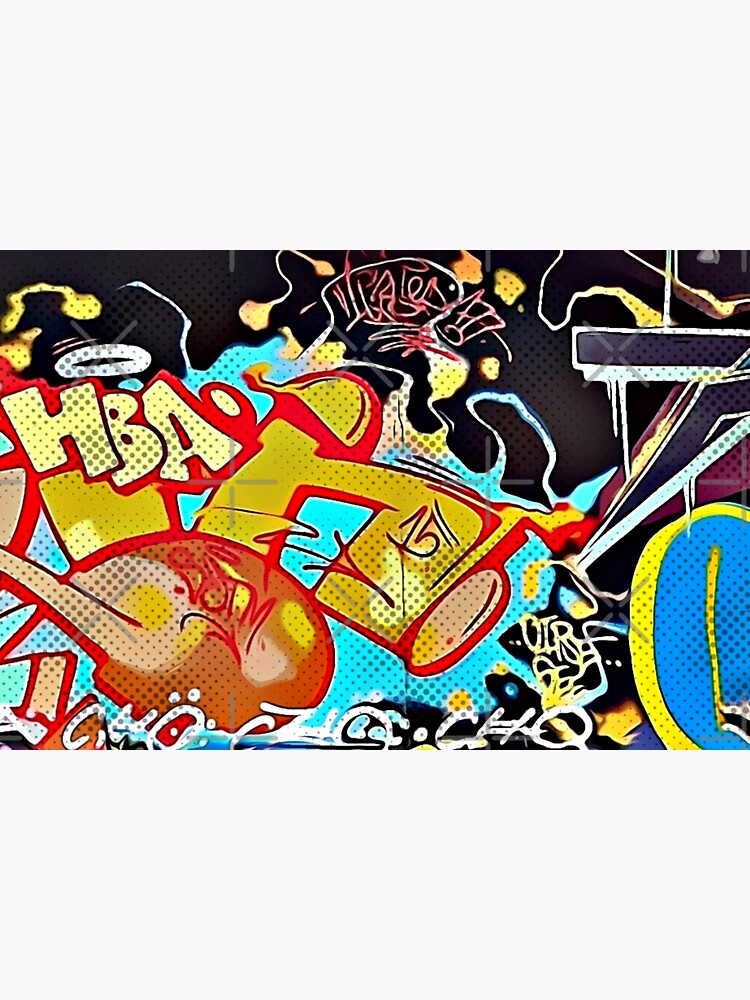 "Street Graffiti Art HBA Halo Illustration" Sticker by RyanCaudell ...