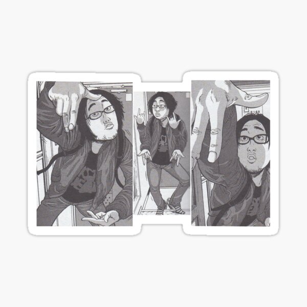 "Anime Dude Does Gang Signs" Sticker for Sale by Weeb-Ware | Redbubble