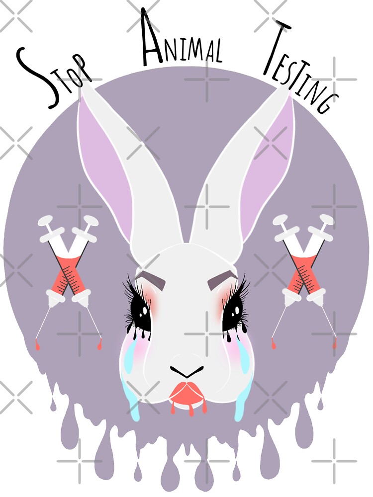 "Stop animal testing" Sticker by Cheerhio | Redbubble