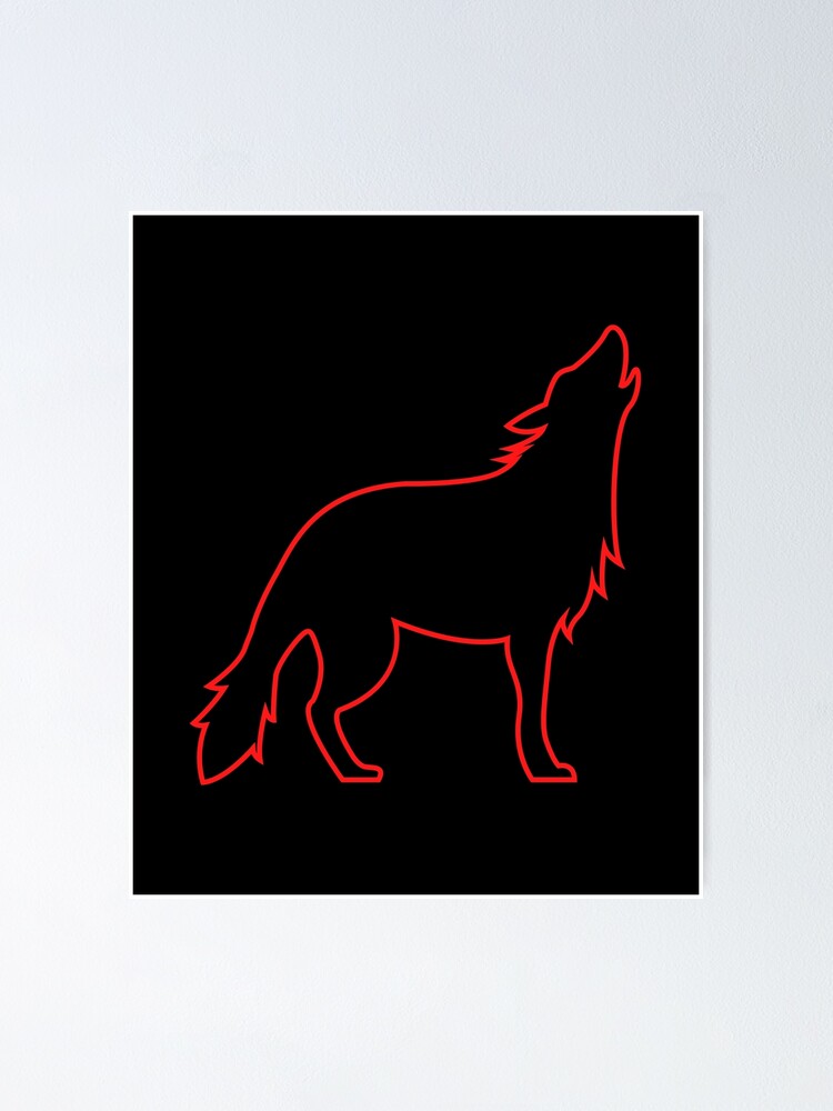 "red wolf" Poster for Sale by EroxDesigns | Redbubble