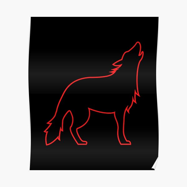 "red wolf" Poster for Sale by EroxDesigns | Redbubble
