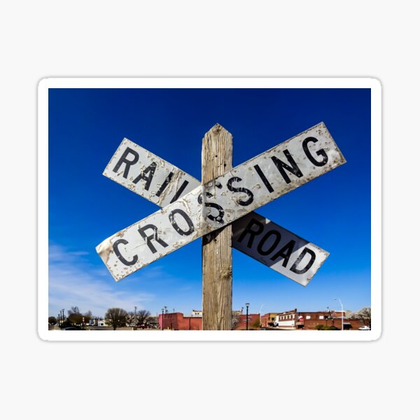 "Railroad Crossing Sign" Sticker for Sale by AspenWillow | Redbubble