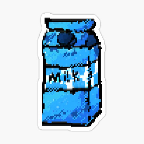"pixel art milk jug" Sticker by esquared- | Redbubble