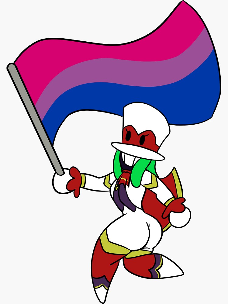 "Chibi Balan BISEXUAL Flag" Sticker by Lime-o-Greens | Redbubble