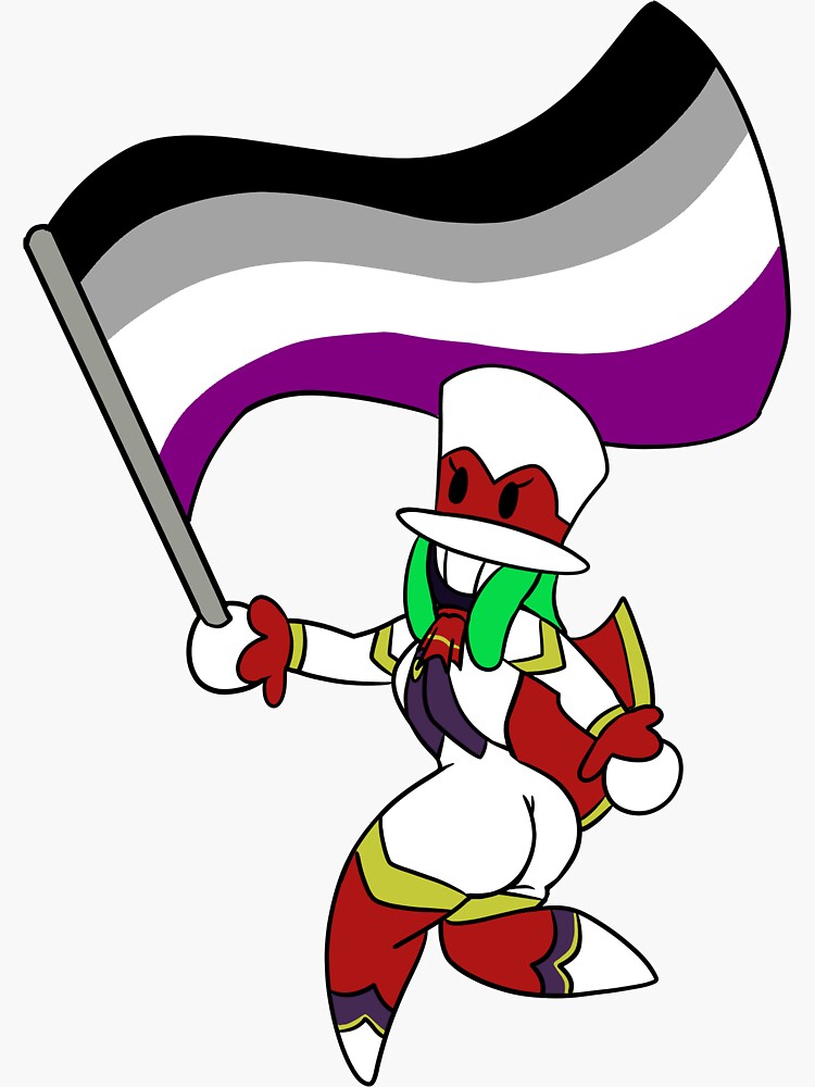 "Chibi Balan ASEXUAL Flag" Sticker by Lime-o-Greens | Redbubble