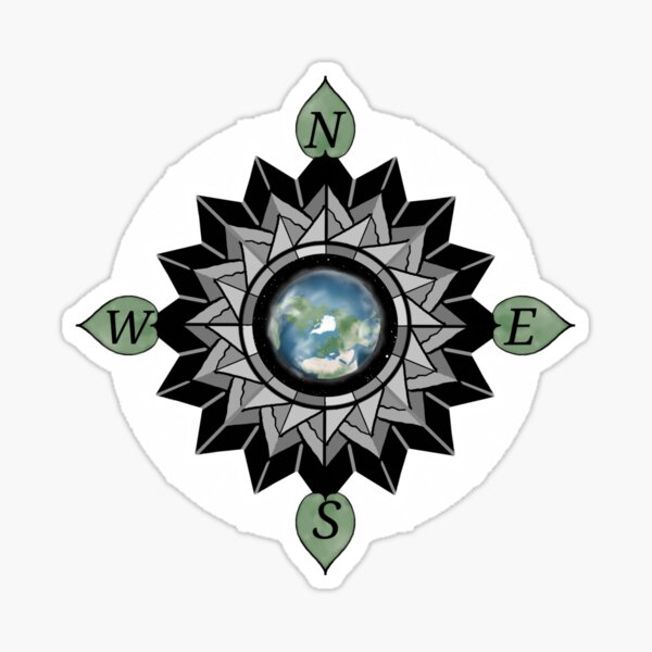 "Compass Rose" Sticker by SchmittbyKenzie | Redbubble
