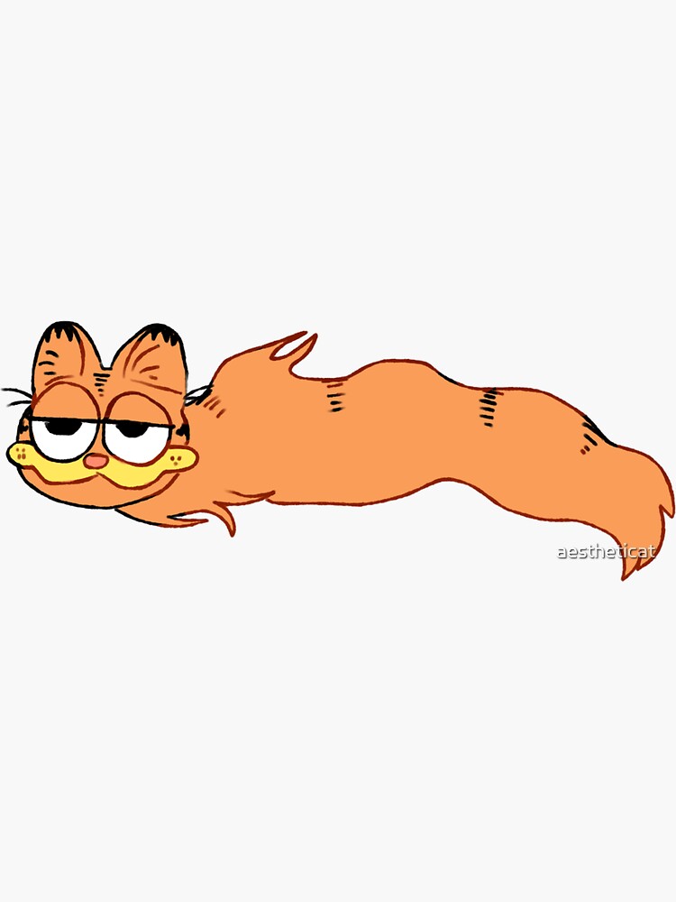 "garfield worm" Sticker by aestheticat | Redbubble