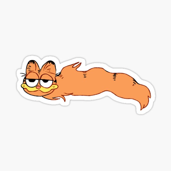 "garfield worm" Sticker by aestheticat | Redbubble