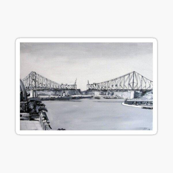 "Story Bridge Construction" Sticker by gillsart | Redbubble