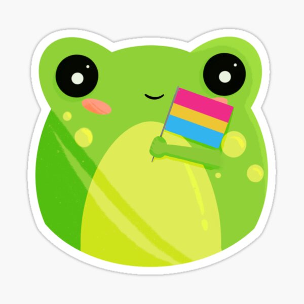 "Cute lil' Pansexual Pride Flag Frog" Sticker by ScullysStuff | Redbubble