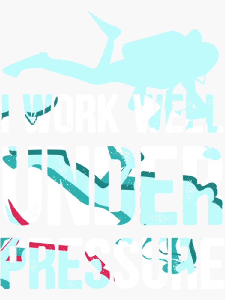 "Lifeguards work weel under pressure" Sticker by suegarnettar | Redbubble