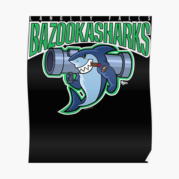 "American Dad Bazooka Sharks Logo Essential" Poster for Sale by ...
