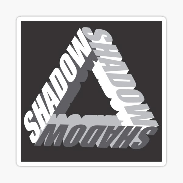 "SHADOW HIGH Triangle" Sticker for Sale by Nickphillips | Redbubble