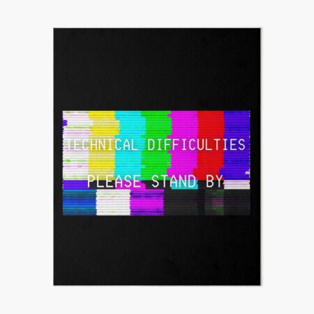 "Vintage Glitchy Technical Difficulties Please Stand By Color Bars Test ...