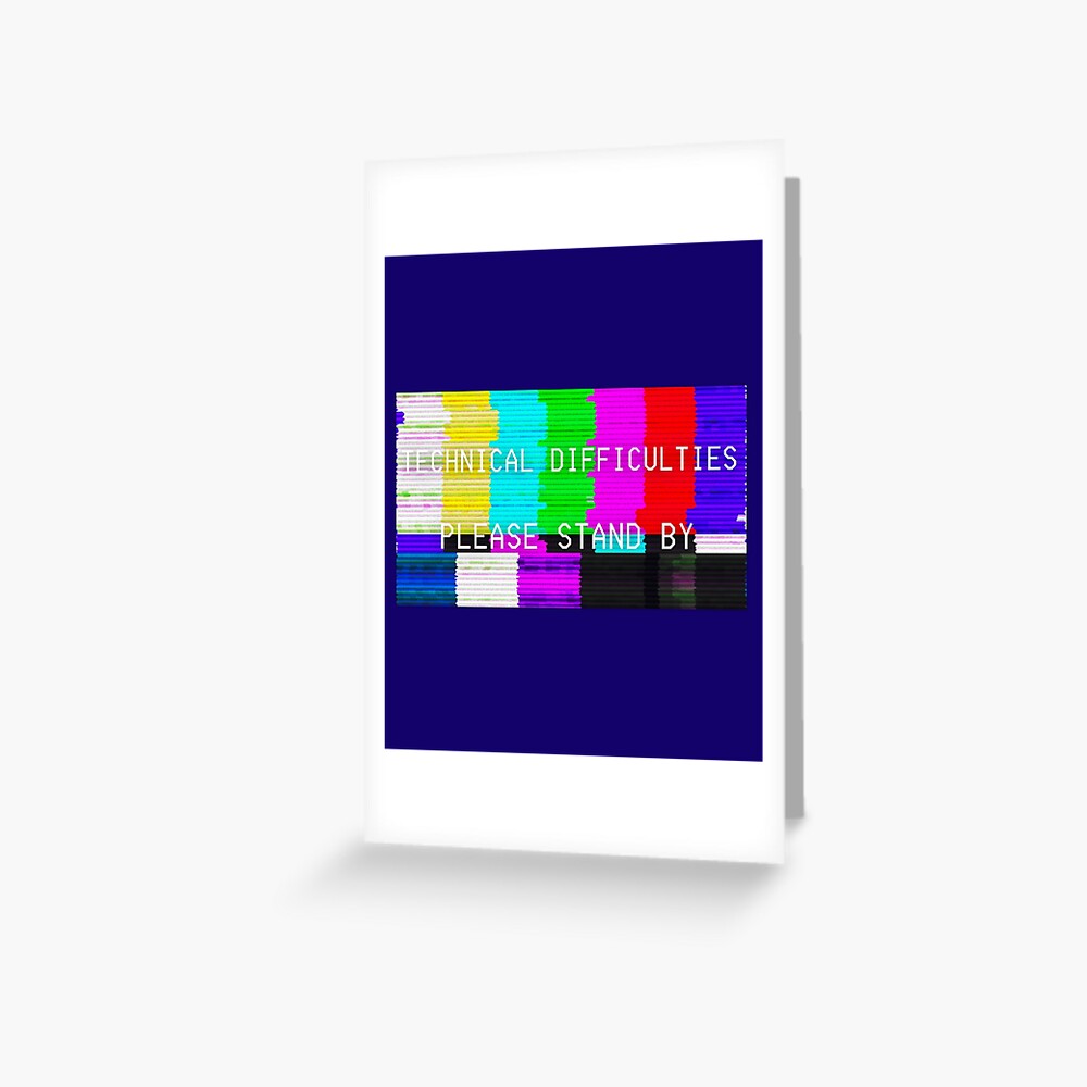 "Vintage Glitchy Technical Difficulties Please Stand By Color Bars Test ...